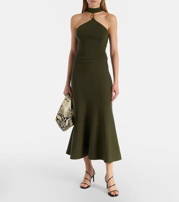 Simkhai Renlen Halterneck Wool Top - Green