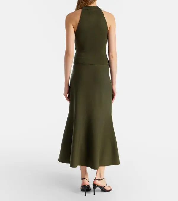 Simkhai Renlen Halterneck Wool Top - Green