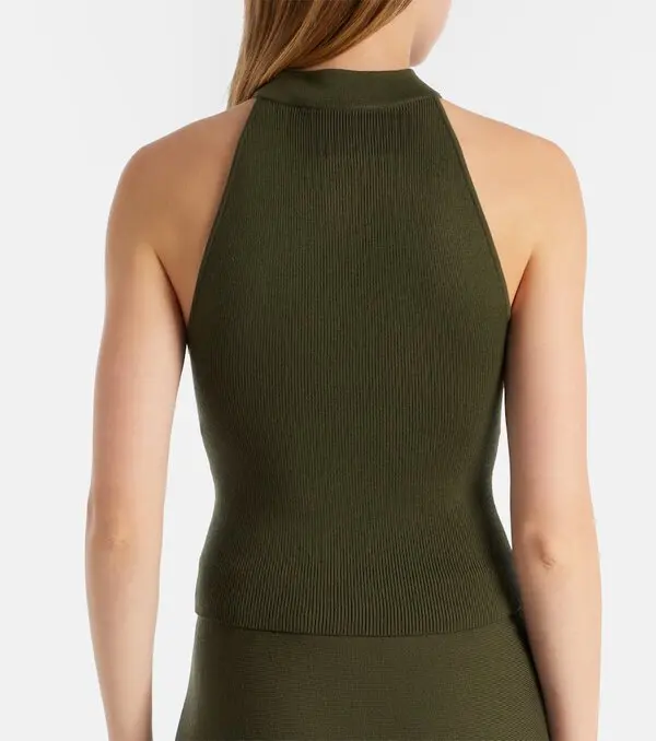 Simkhai Renlen Halterneck Wool Top - Green