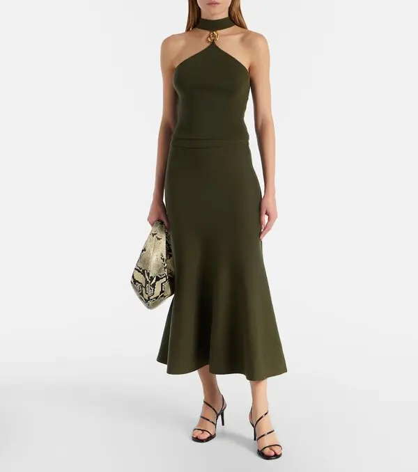 Simkhai Layne Wool Midi Skirt