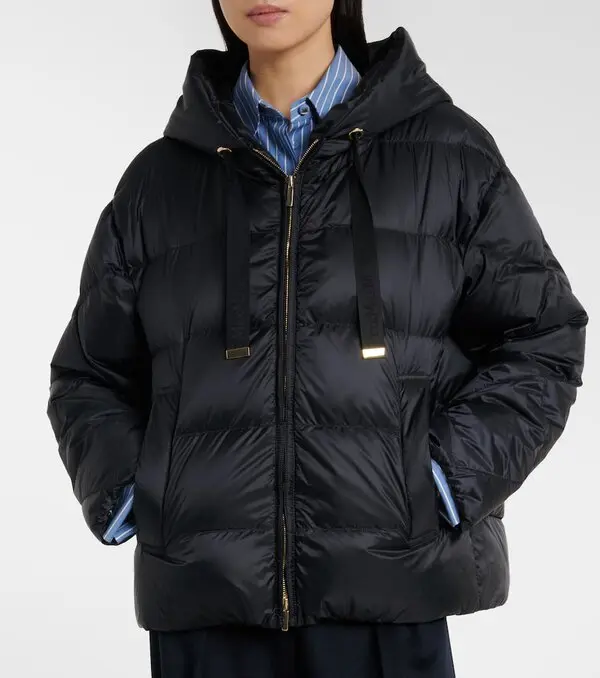 Max Mara Cube Line Quilted Down Jacket - Black