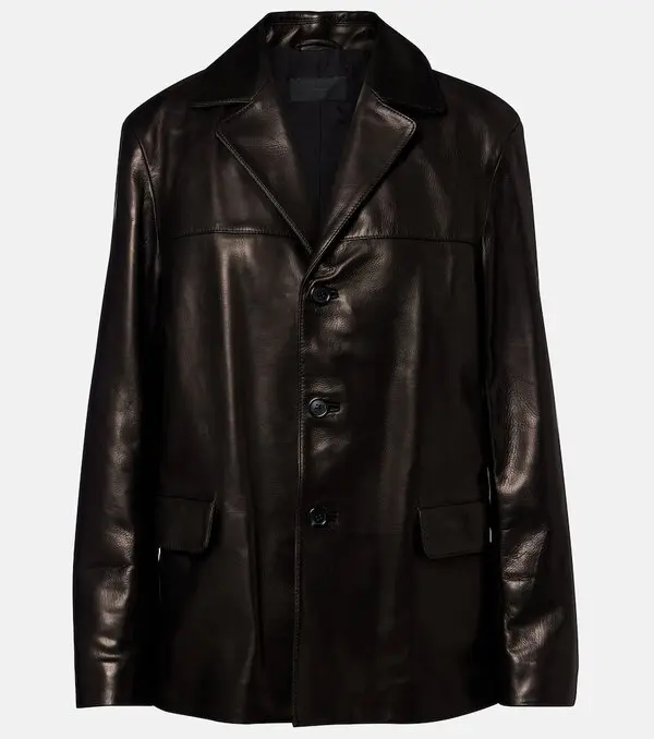 NILI LOTAN Tristan Leather Jacket - Black