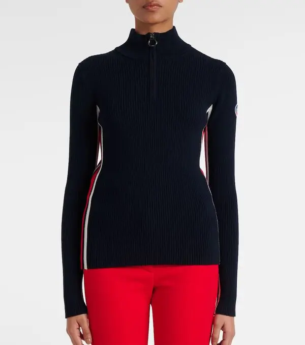 Fusalp Deltanao Ribbed-knit Ski Top - Blue