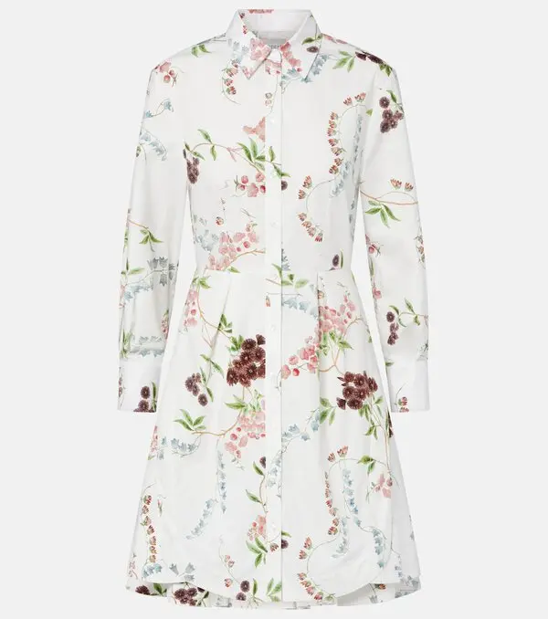 Erdem Floral Cotton Poplin Shirt Dress - Multicoloured