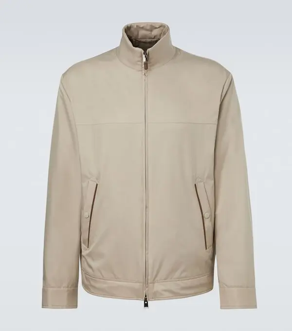 Canali Nuvola Reversible Blouson Jacket - Beige