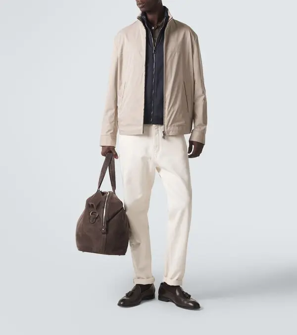 Canali Nuvola Reversible Blouson Jacket - Beige