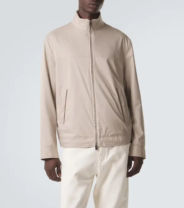 Canali Nuvola Reversible Blouson Jacket - Beige