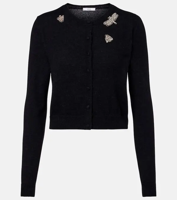 Erdem Embellished Cardigan - Black