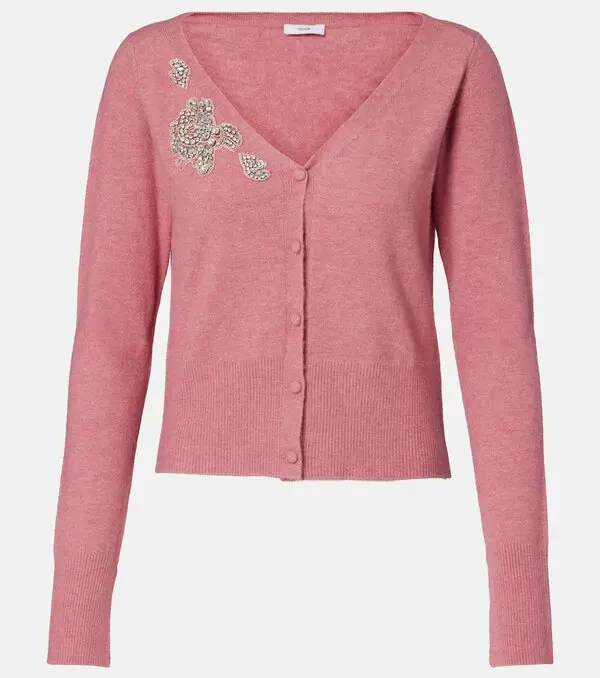 Erdem Embellished Cardigan - Pink