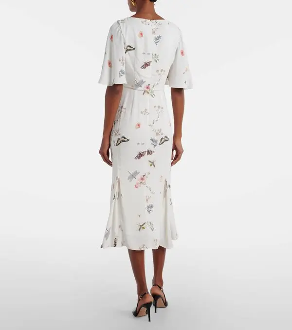 Erdem Printed Crêpe Midi Dress