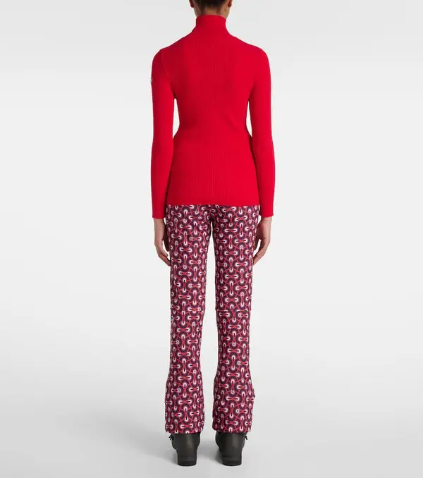 Fusalp Ancelle Ribbed-knit Turtleneck Sweater - Red