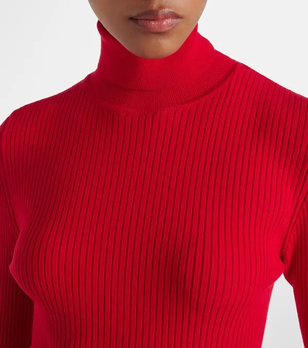 Fusalp Ancelle Ribbed-knit Turtleneck Sweater - Red