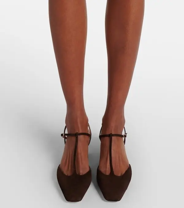 AQUAZZURA Sorbonne 35 Suede Pumps - Brown