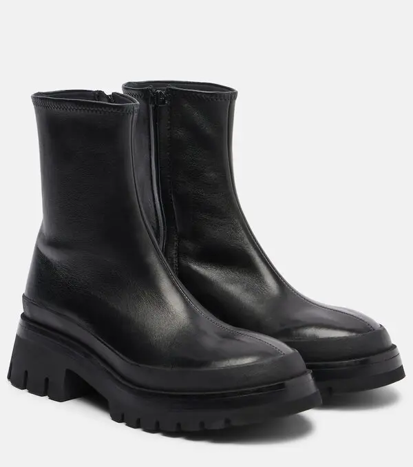 Khaite Fallon 35 Leather Ankle Boots