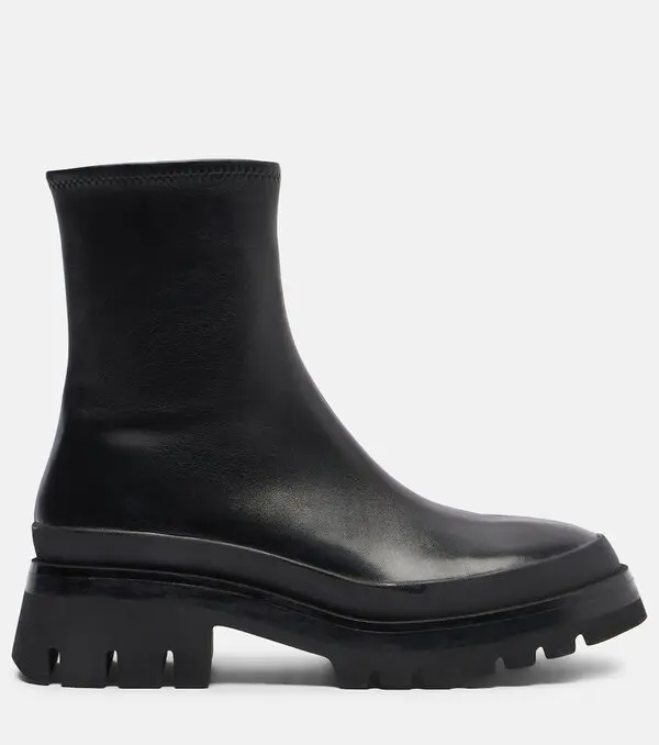 Khaite Fallon 35 Leather Ankle Boots