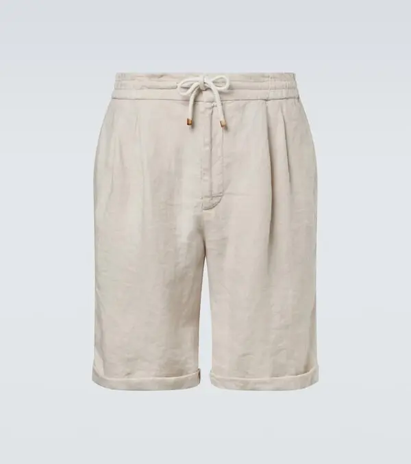 Brunello Cucinelli Linen Bermuda Shorts