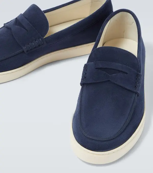 Brunello Cucinelli Suede Slip-on Sneakers - Blue
