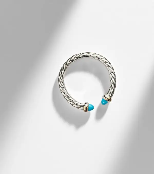 David Yurman Petite Cable Ring With Turquoises