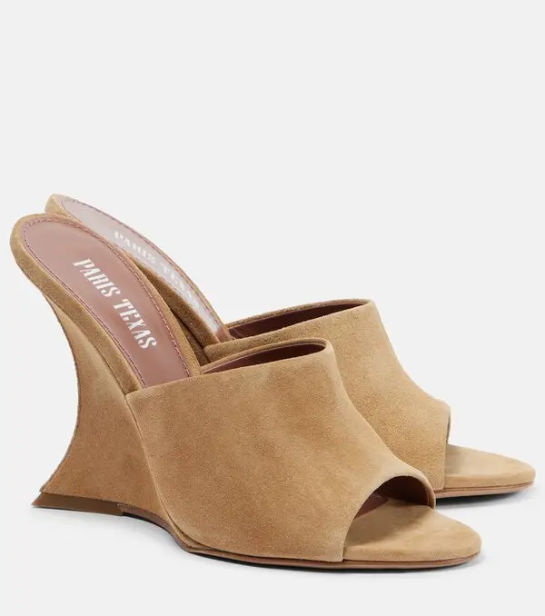 Paris Texas Nina 105 Suede Mules - Brown