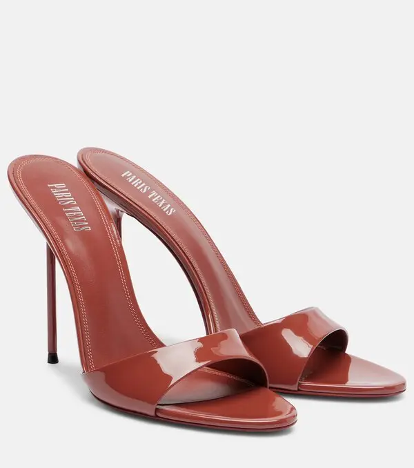 Paris Texas Lidia 105 Leather Mules - Brown