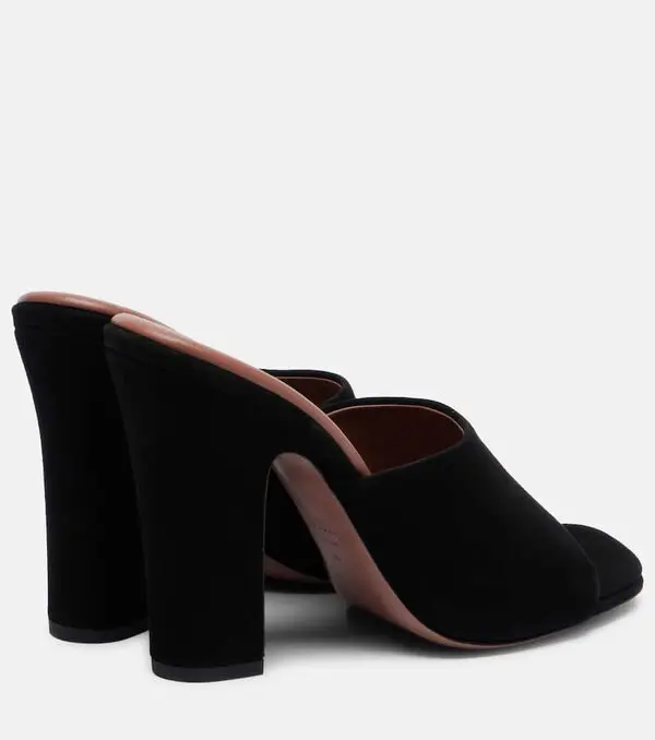 Paris Texas Ava Suede Mules - Black