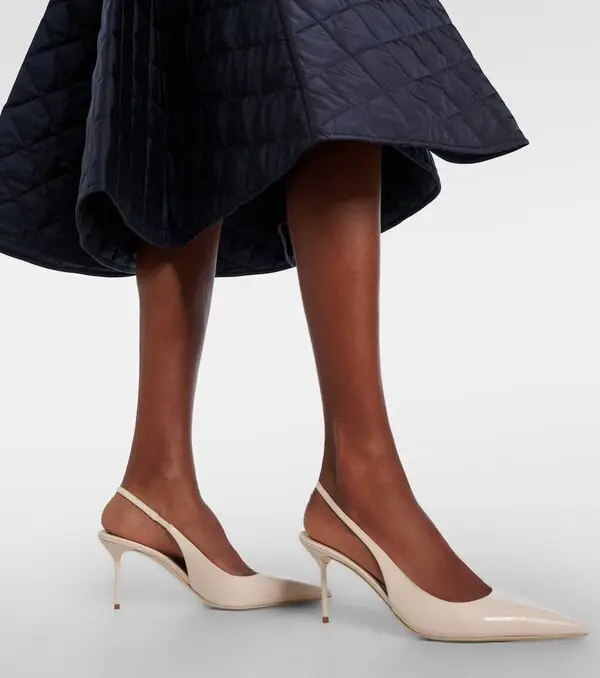 Paris Texas Lidia 70 Leather Slingback Pumps