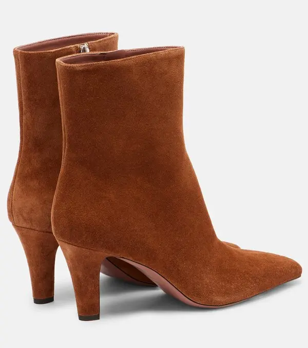 Paris Texas Suede Ankle Boots - Brown