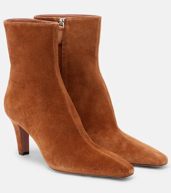 Paris Texas Suede Ankle Boots - Brown