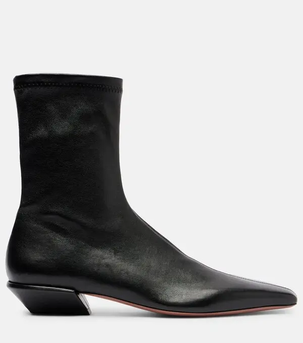Paris Texas Bettina Leather Ankle Boots - Black