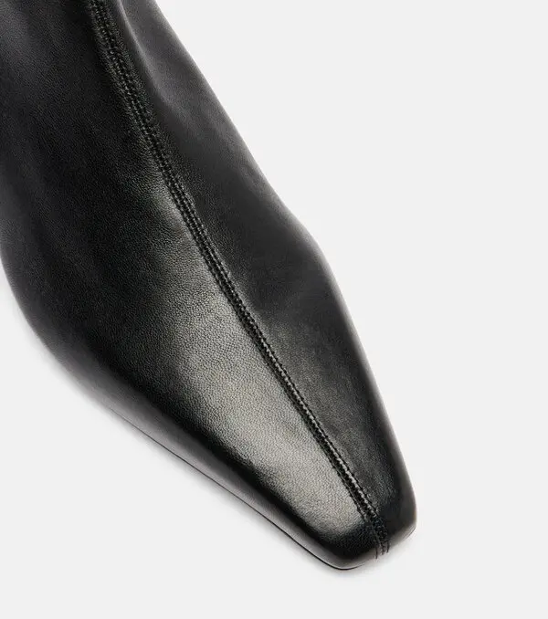 Paris Texas Bettina Leather Ankle Boots - Black