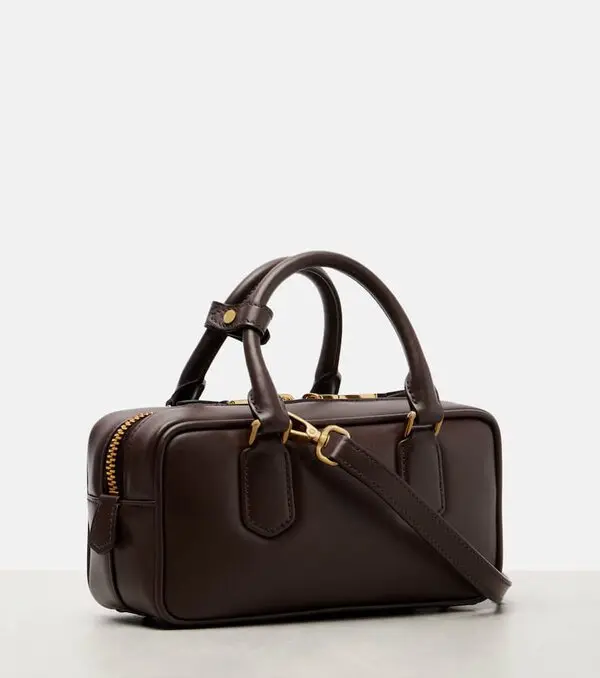 Miu Miu Arcadie Leather Tote Bag - Brown