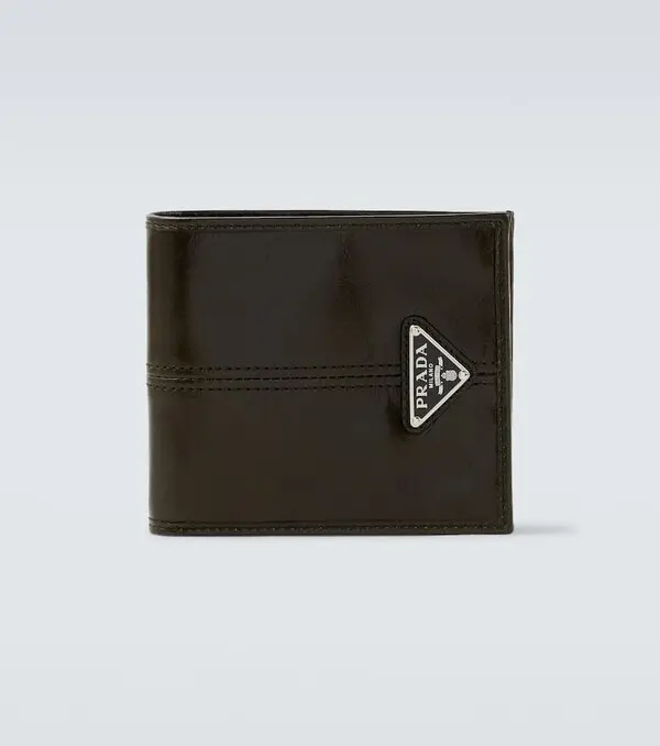 Prada Leather Bifold Wallet - Black