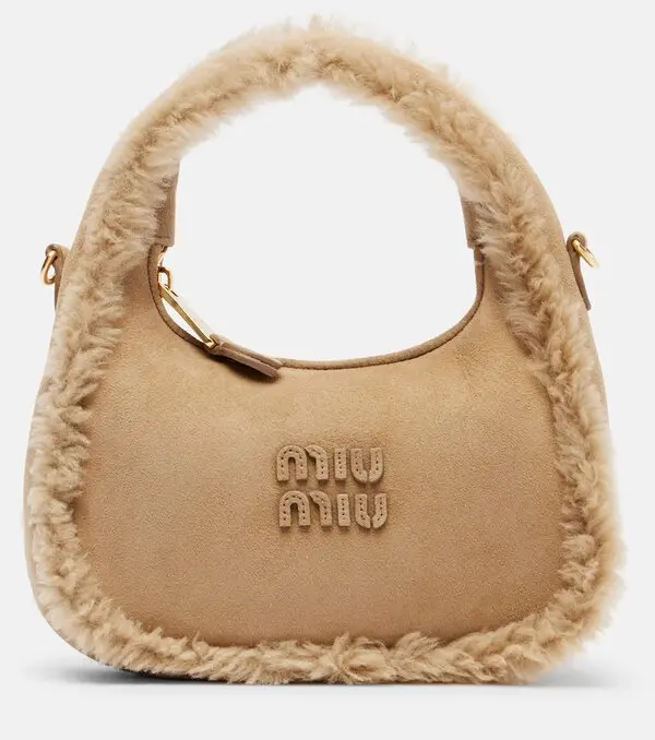 Miu Miu Wander Suede Top-handle Bag - Brown