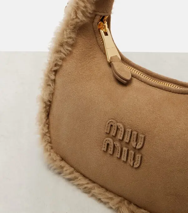 Miu Miu Wander Suede Top-handle Bag - Brown