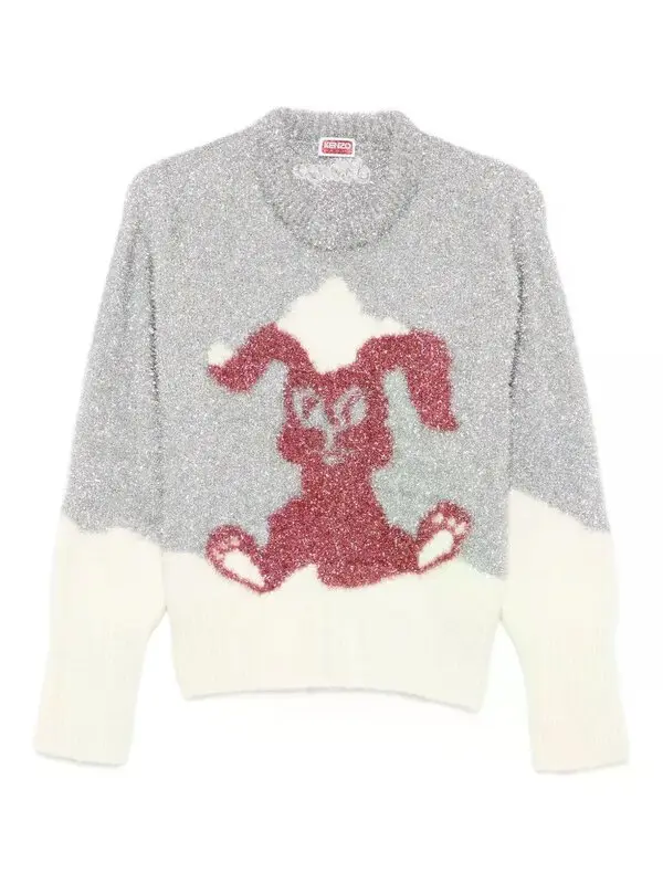 Kenzo Cartoon-intarsia Sweater - Grey