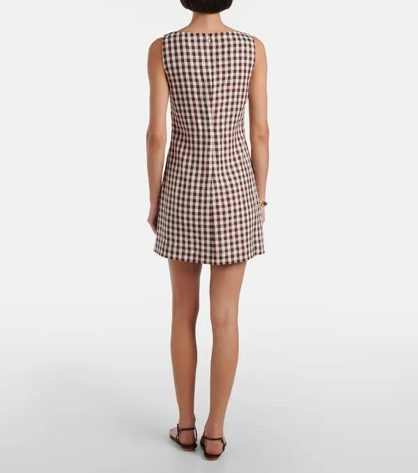 Posse Sadie Gingham Linen Minidress