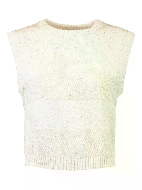 Brunello Cucinelli Striped-pattern Tank Top - Neutrals