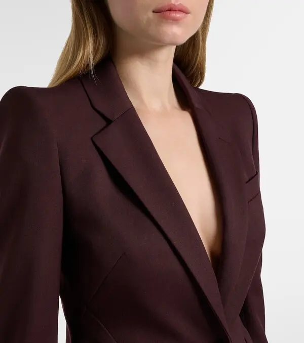 Alexander McQueen Wool Grain De Poudre Blazer