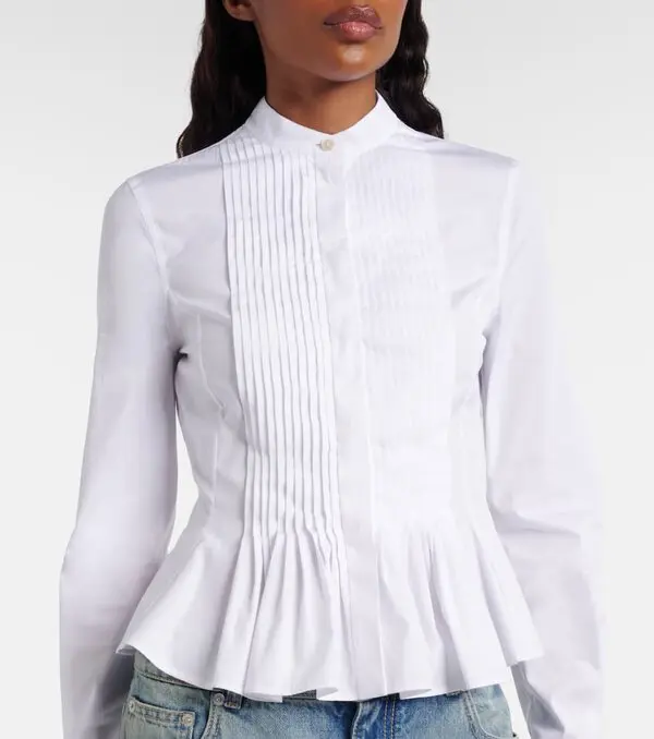 Alexander McQueen Cotton Poplin Shirt - White