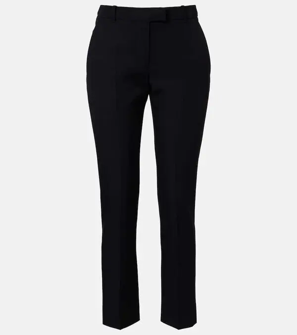 Alexander McQueen Wool Straight Leg Trousers