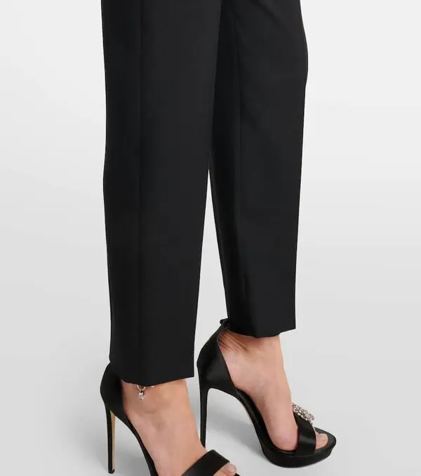 Alexander McQueen Wool Straight Leg Trousers