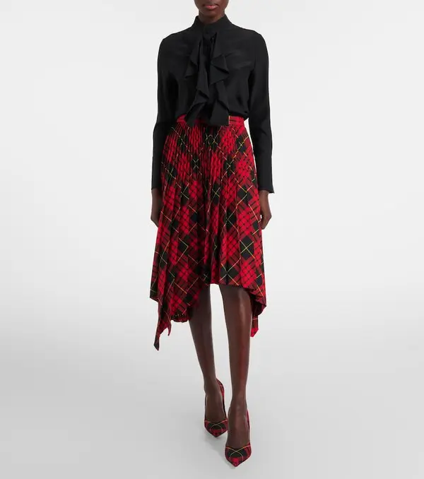 Alexander McQueen Ruffled Silk Blouse - Black