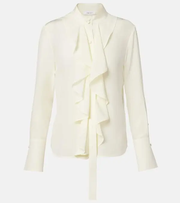 Alexander McQueen Ruffled Silk Blouse