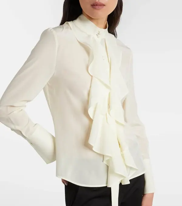 Alexander McQueen Ruffled Silk Blouse