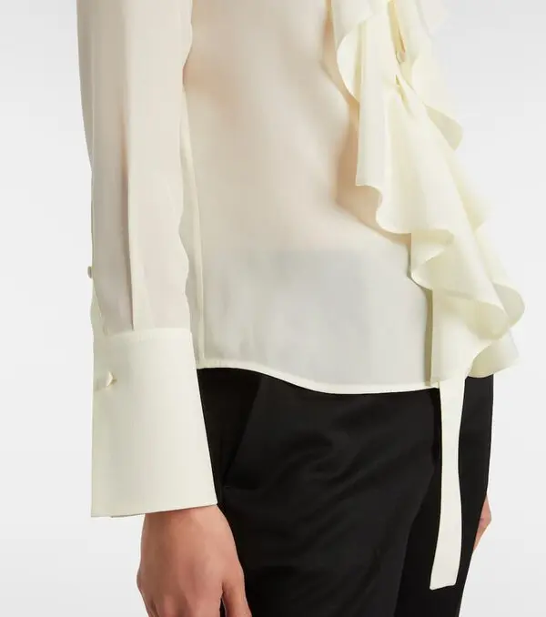Alexander McQueen Ruffled Silk Blouse