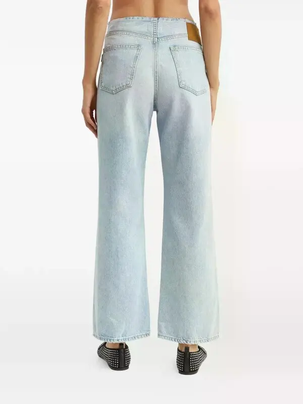 HAIKURE Five-pocket Jeans With Raw Edge - Blue