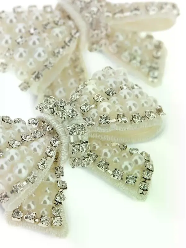 SELF-PORTRAIT Bow-shape Pearl Earrings