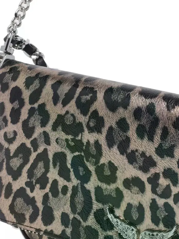 Zadig&Voltaire Nano Rock Leopard-effect Shoulder Bag - Grey