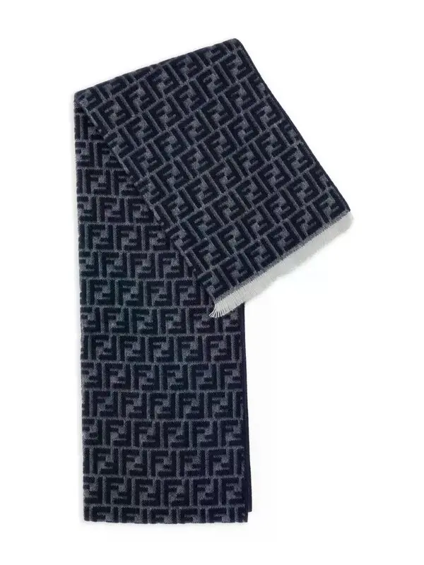 Fendi Logo Scarf - Grey