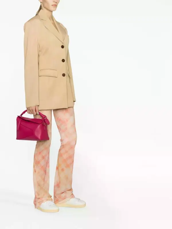 Loewe Small Puzzle Edge Leather Tote Bag - Pink